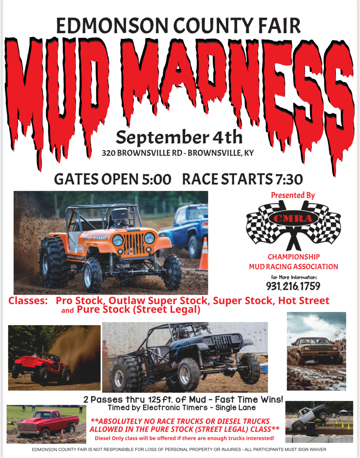 2025 Edmonson County Fair MUD MADNESS - Multiple Classes - Edmonson ...